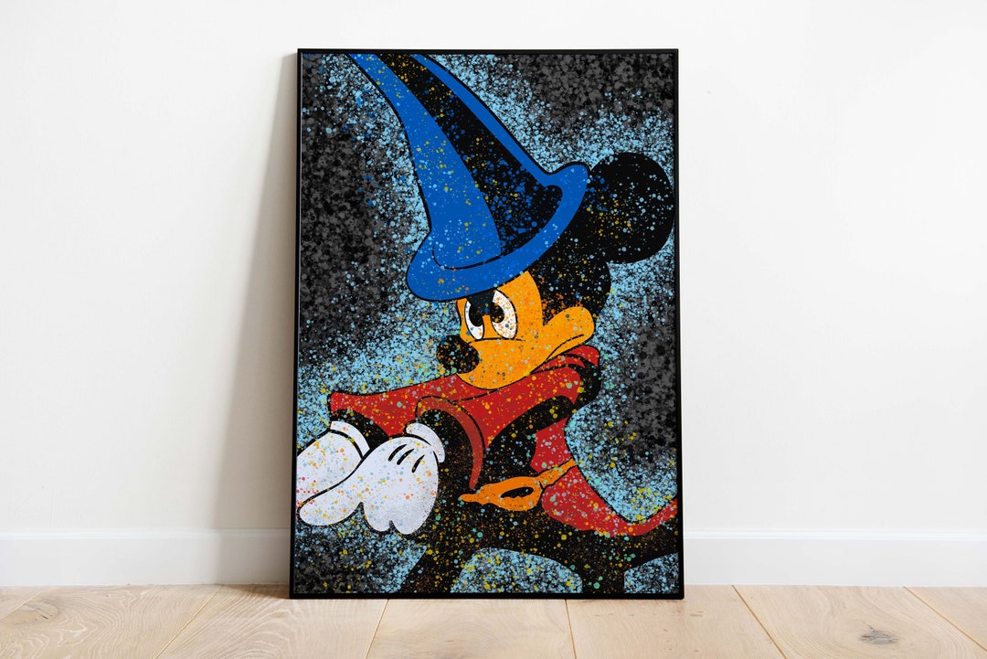 Mickey Mouse Dotted Art Print: Fashion Comic Canvas (digital Download ...