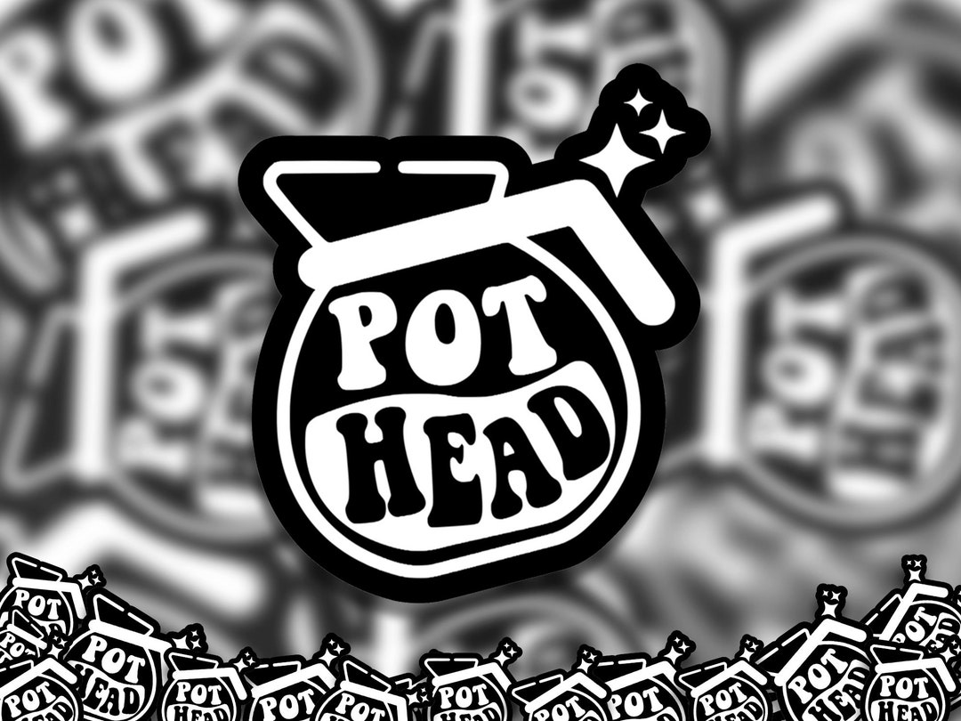 Pot Head Coffee Pot 3 Vinyl Sticker or Pinback Button - Etsy