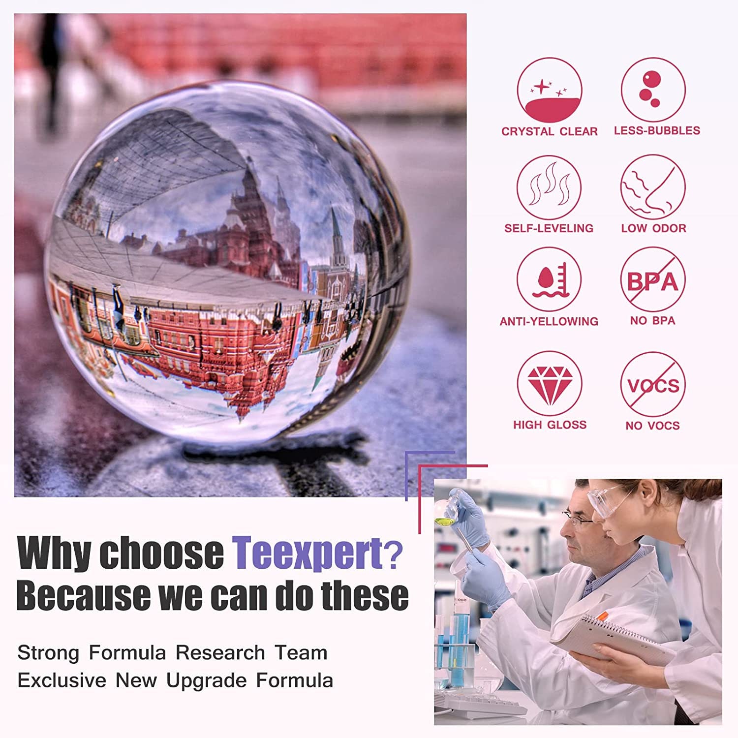 Teexpert Epoxy Resin, Crystal Clear Safe Casting Resin Kit for Epoxy ...