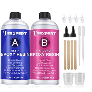 Teexpert Epoxy Resin, Crystal Clear Safe Casting Resin Kit for Epoxy ...