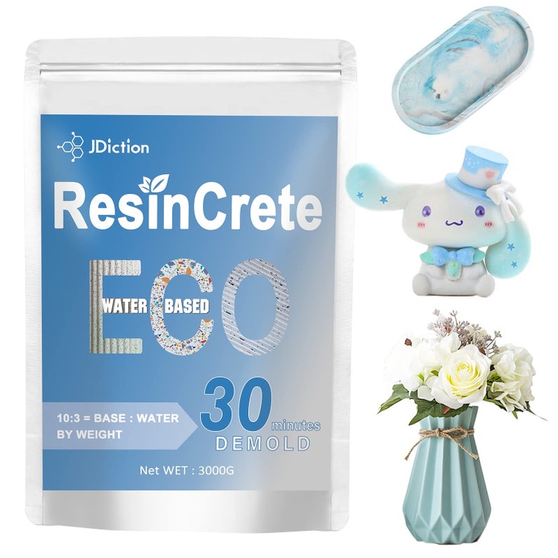 Jdiction Resincrete, Water Based Casting Resin for Beginners, 20 ...
