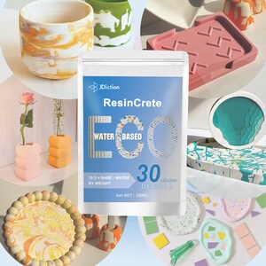 Jdiction Resincrete, Water Based Casting Resin for Beginners, 20 ...