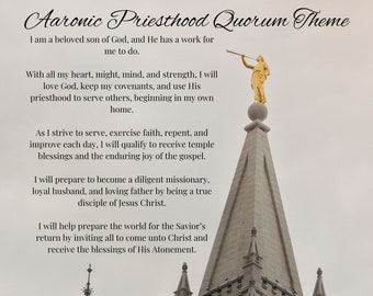 Aaronic Priesthood Theme Poster - Etsy