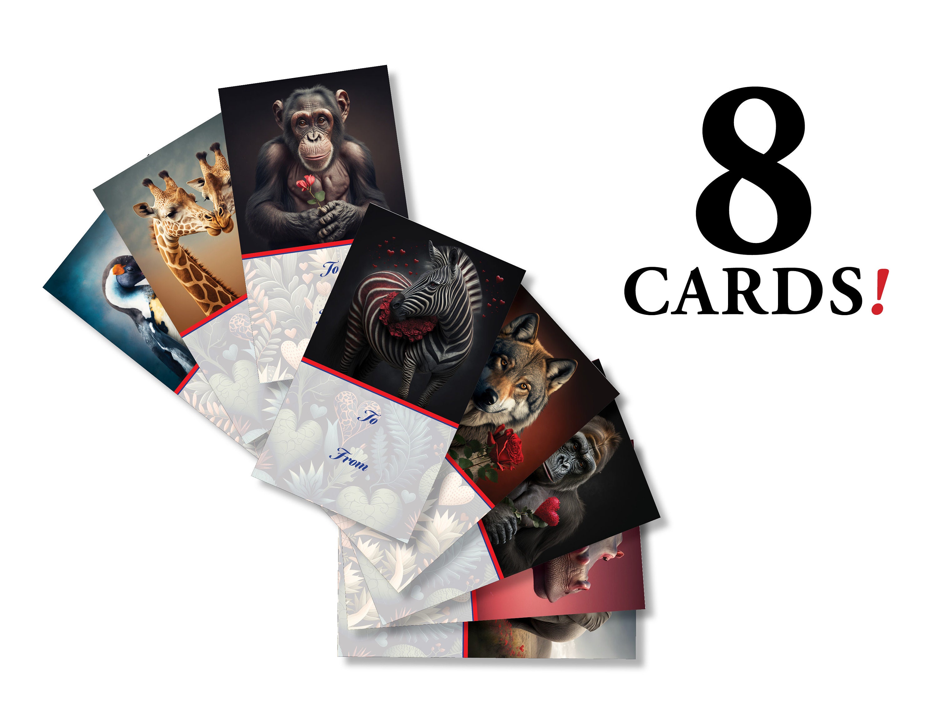 Printable Valentine's Day Cards With Zoo Animals! 8 Printable ...