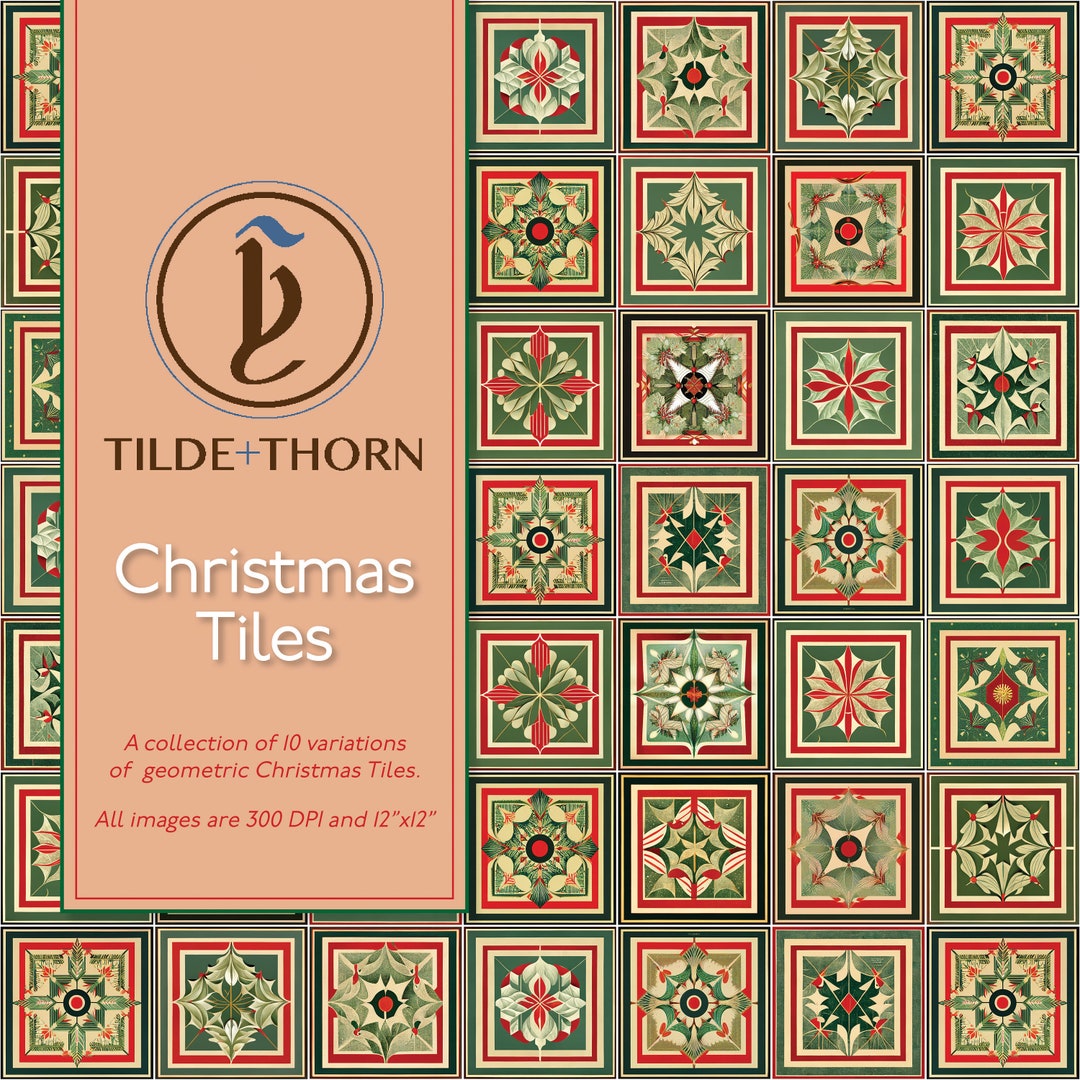 Christmas Tiles – 10 Piece Collection - Etsy