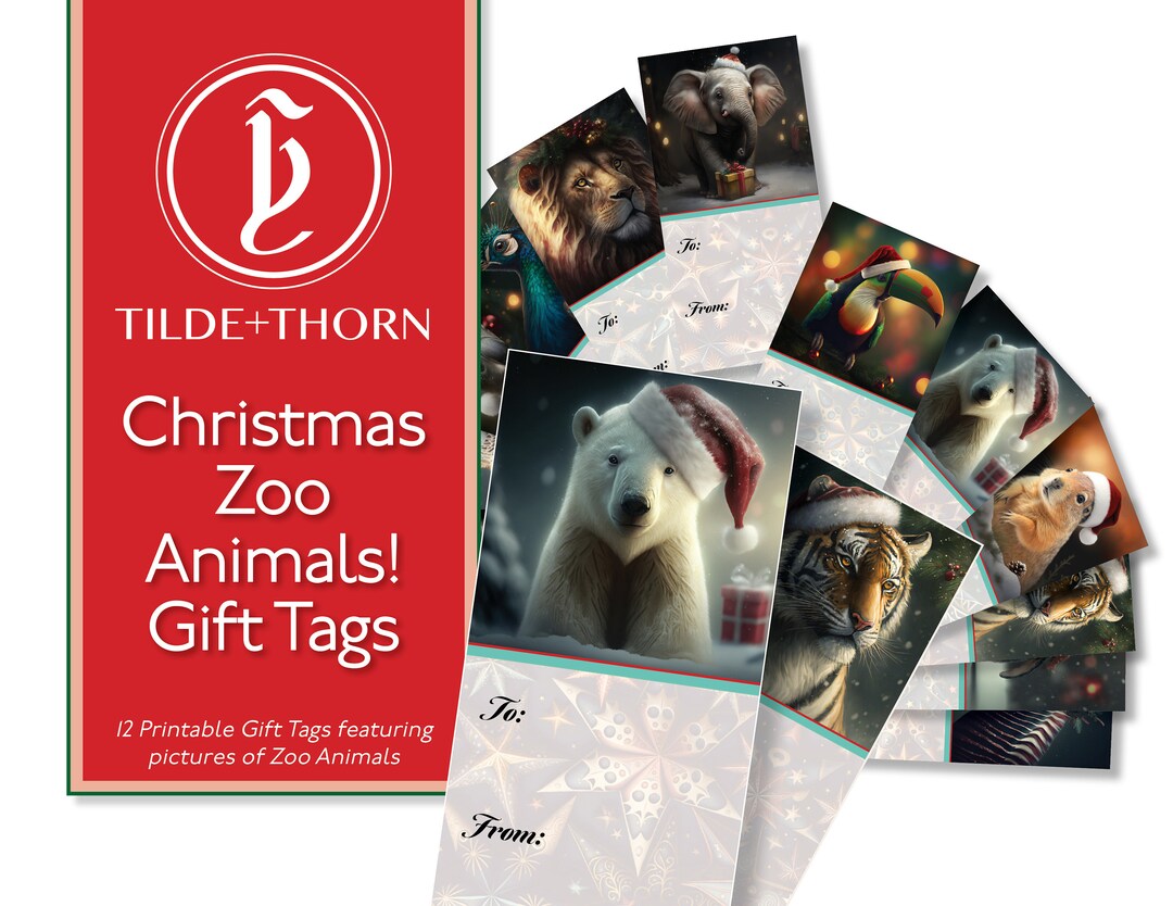 Christmas Zoo Animal Gift Tags! - Etsy