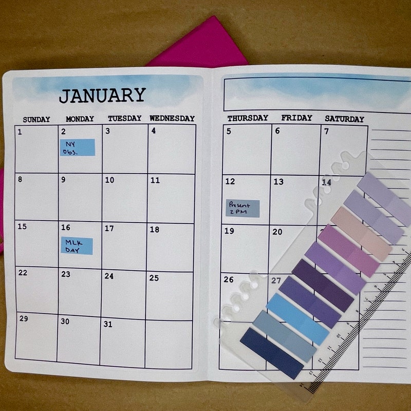 Bullet Journal Stickers Calendar - Etsy