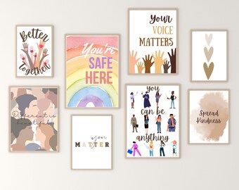 All Are Welcome Classroom Poster - Etsy