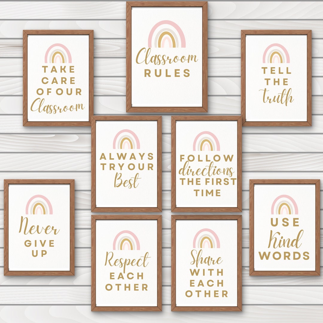 Classroom Rules Posters Classroom Management Posters Classroom Rules ...