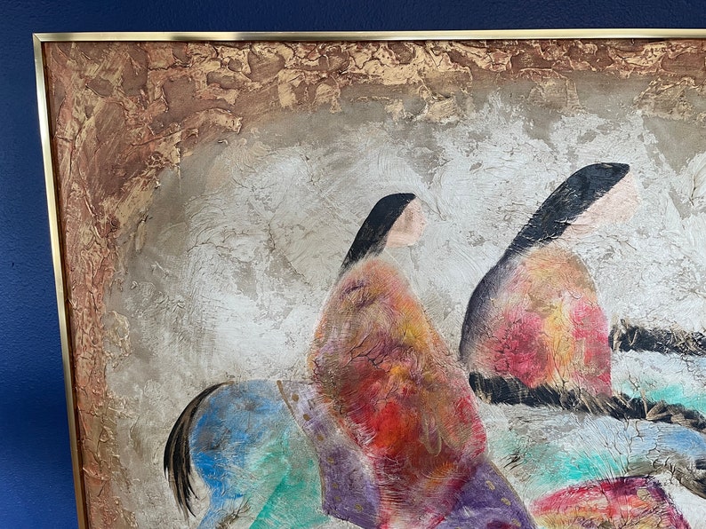 Lee Reynolds Original Art on Canvas. Riders on Horseback. 40in X 50in ...