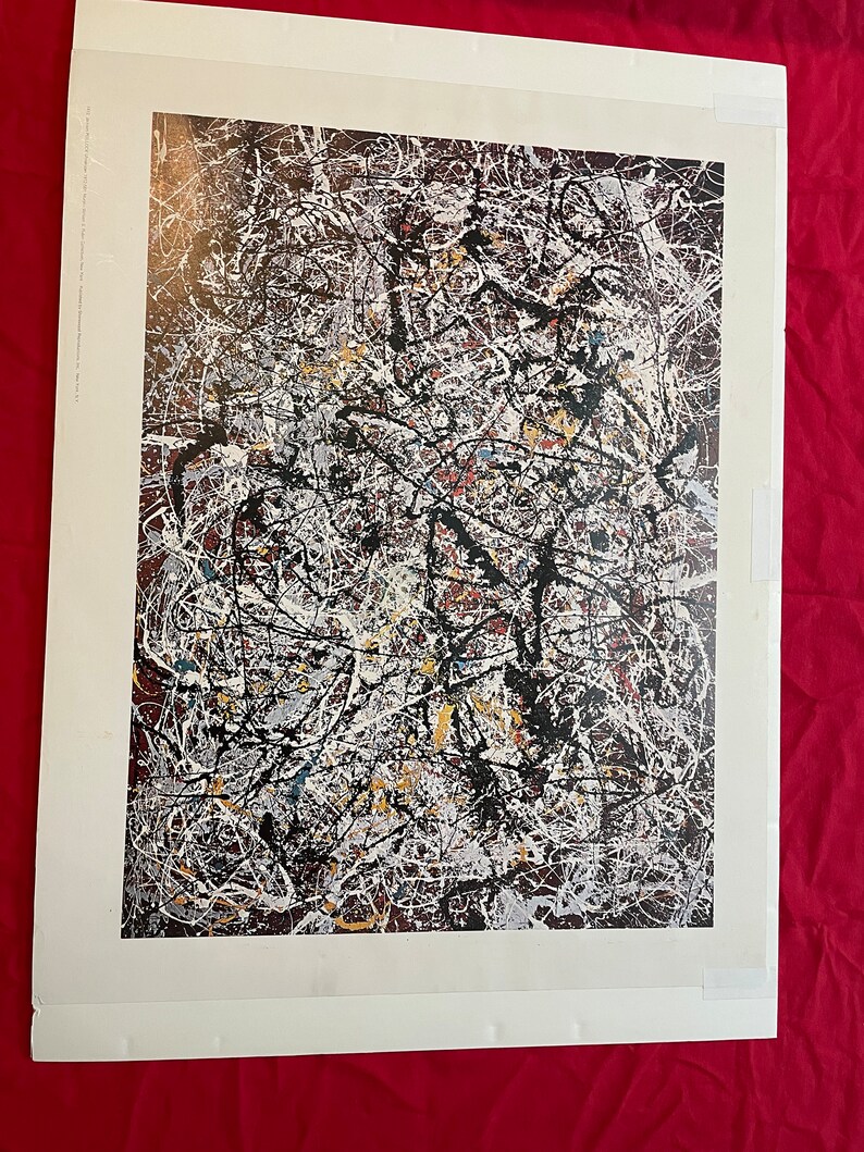 Jackson Pollock “mural” Vintage Lithograph by Shorewood Reproductions ...