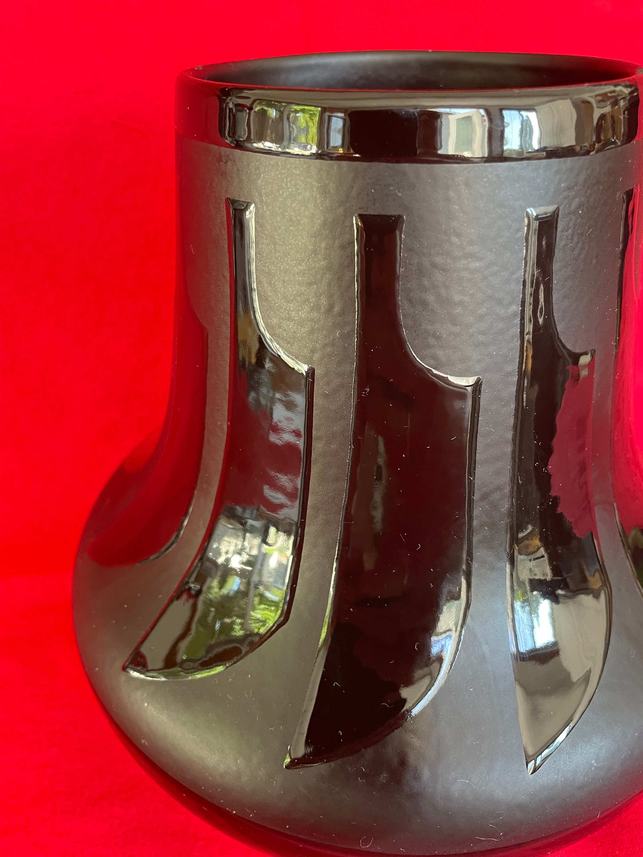 Santa Clara Native American Pueblo Style Black Pottery Vase - Etsy