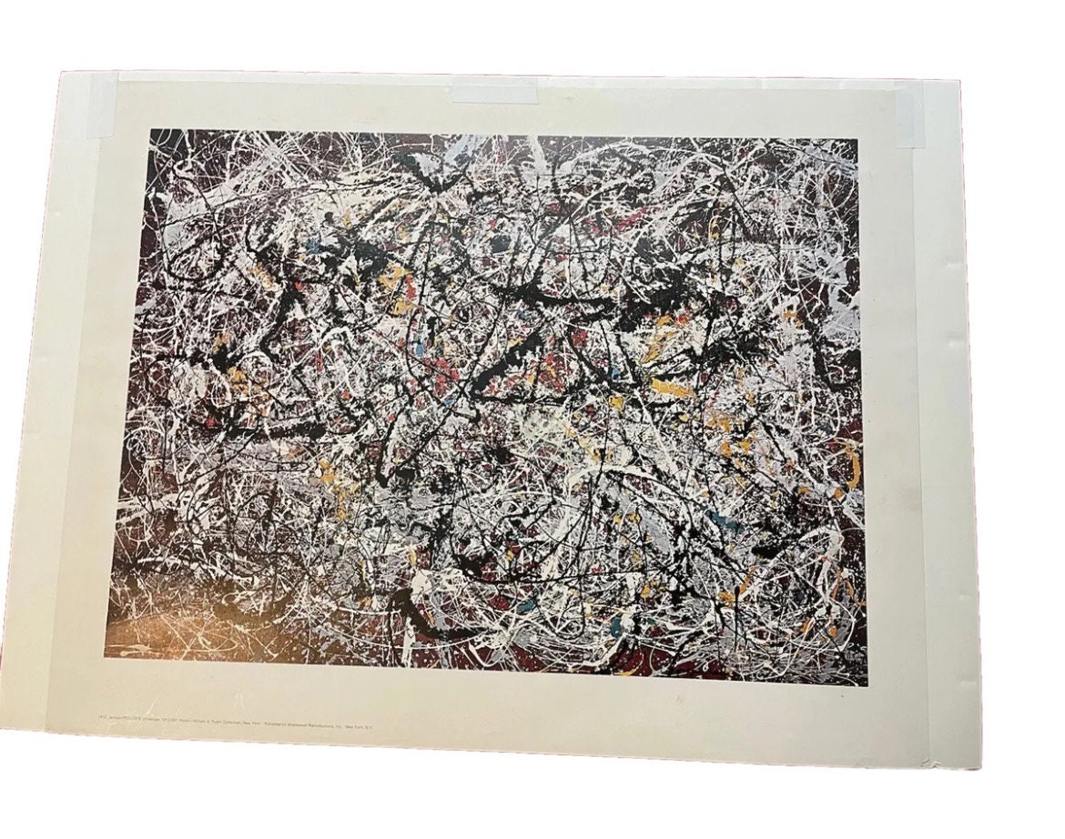 Jackson Pollock mural Vintage Lithograph by Shorewood Reproductions - Etsy