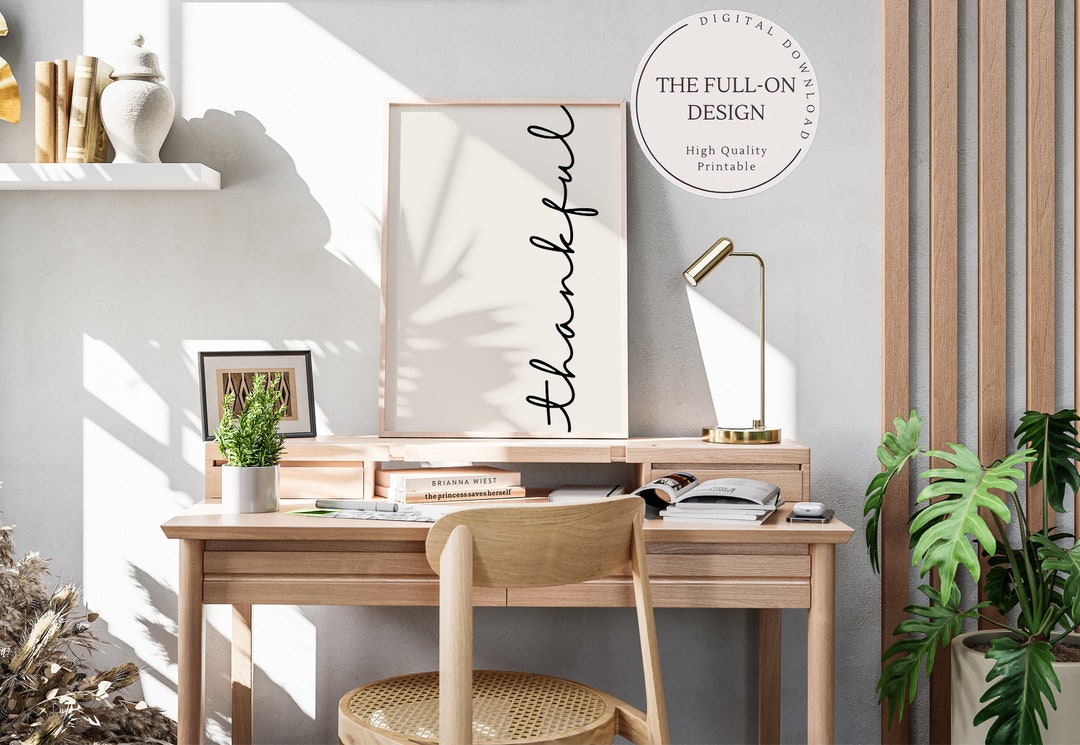 Thankful Poster/picture, PRINTABLE, Wall Decor, Digital DOWNLOAD Print ...