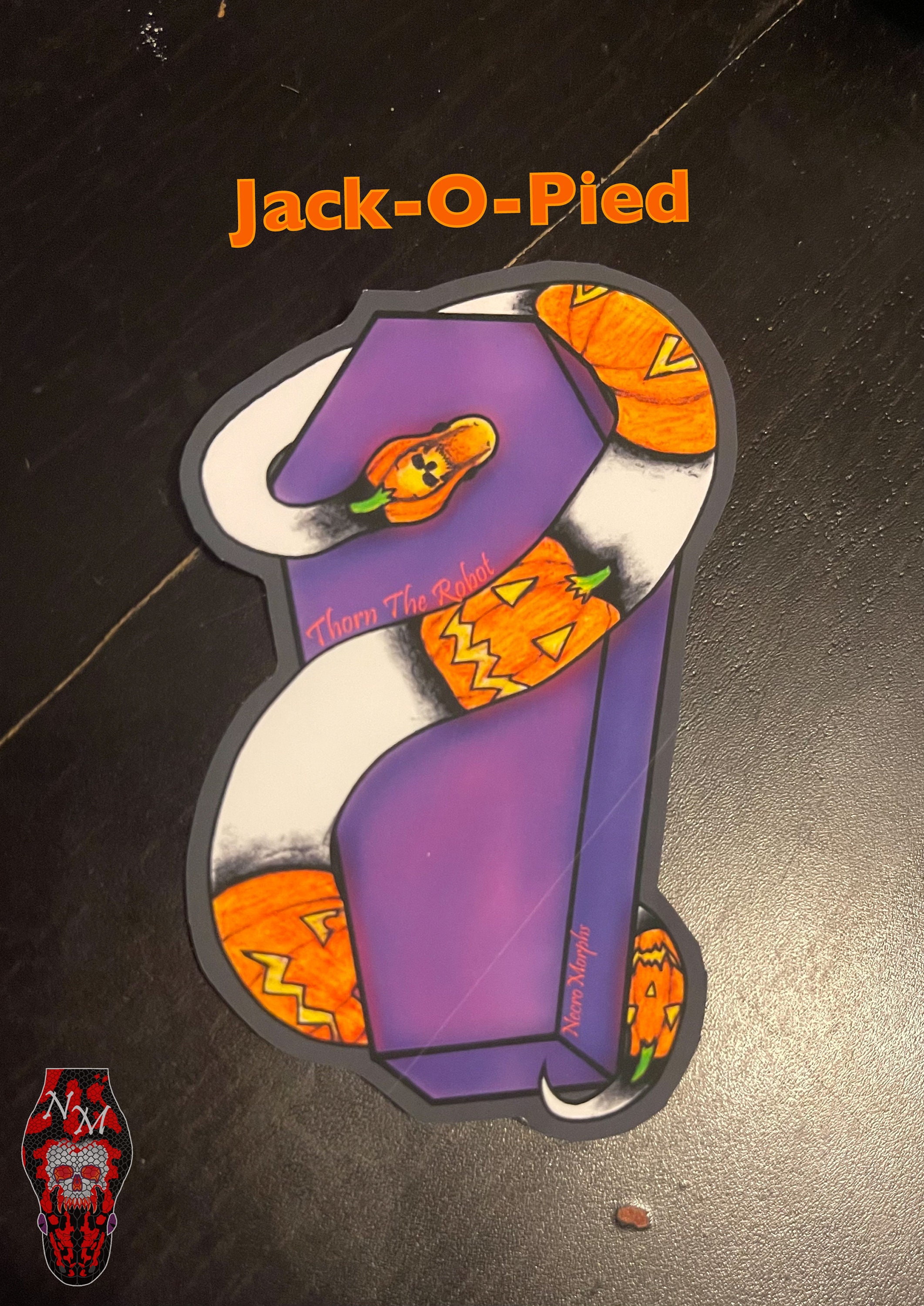 Spooky Pied Ball Python Coffin Sticker - Etsy