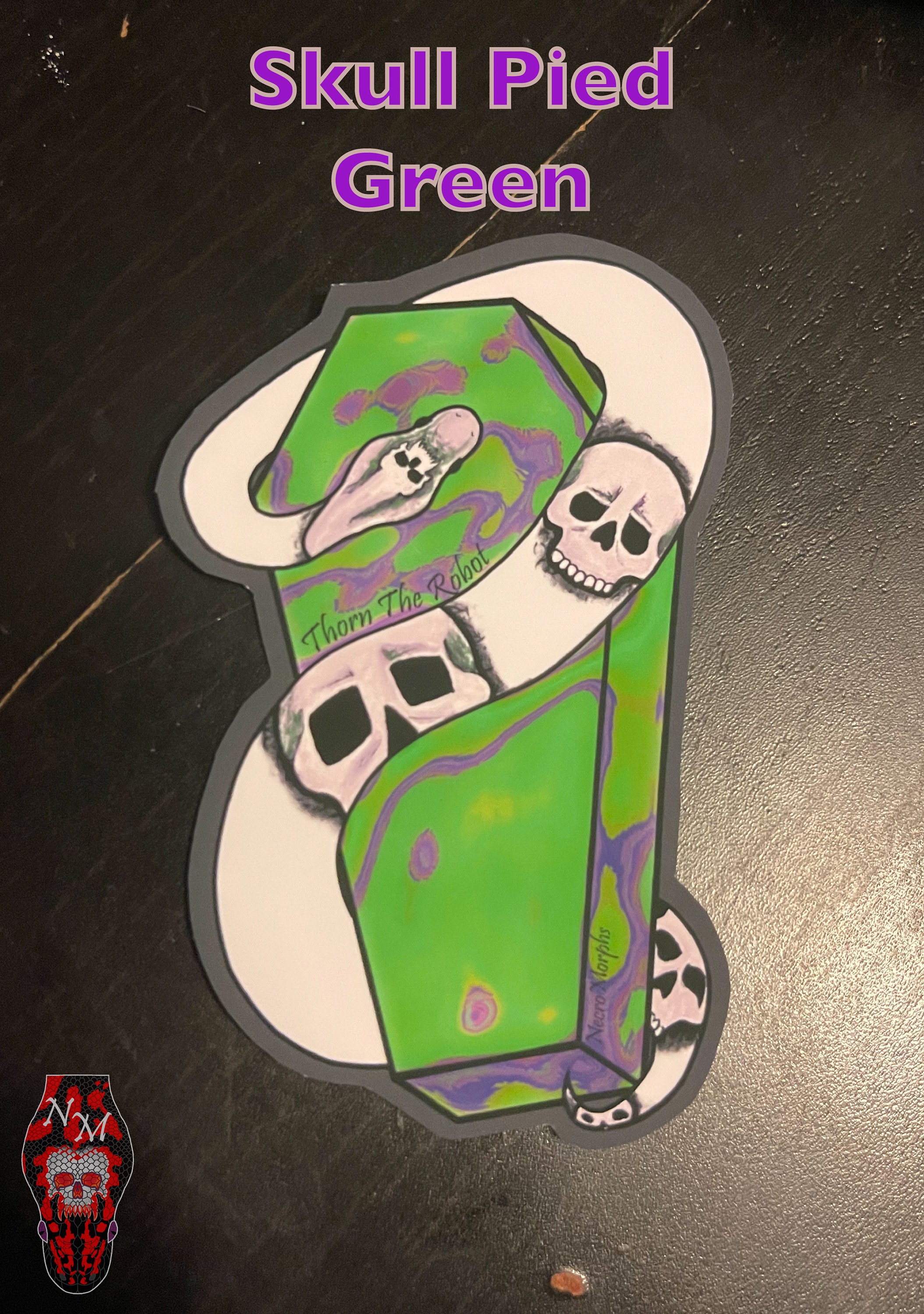 Spooky Pied Ball Python Coffin Sticker - Etsy