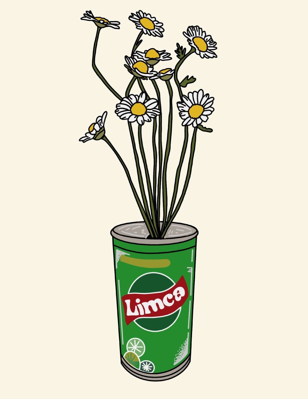 Limca Can Daisy Print - Etsy