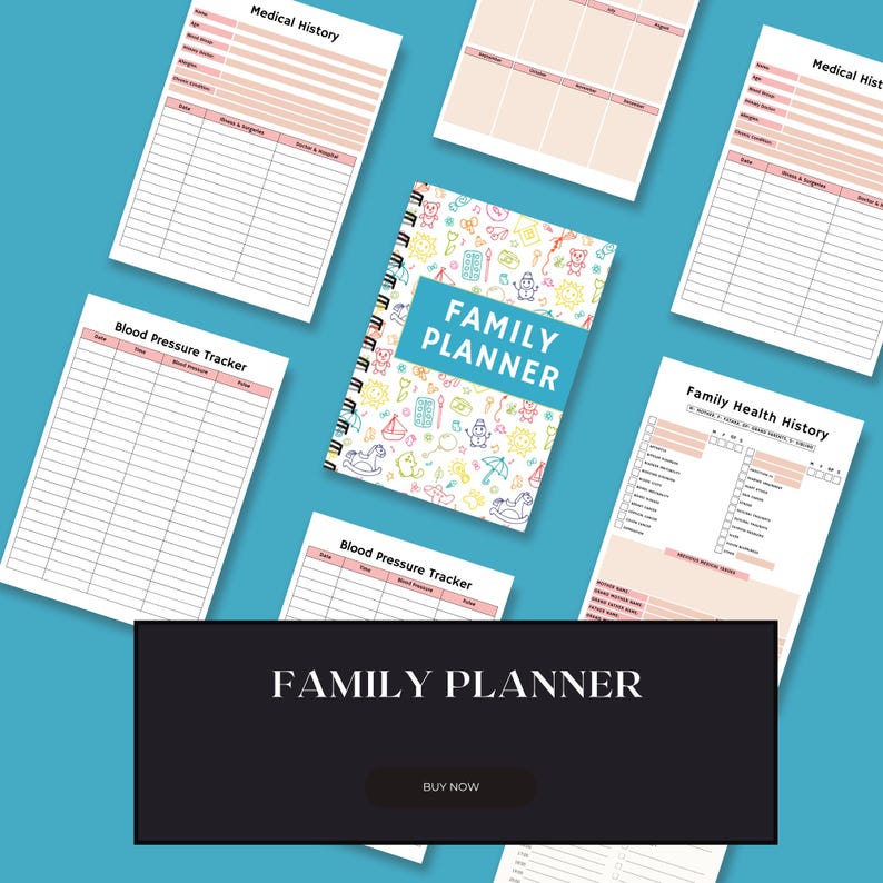 Family Planner Printable | Weekly Schedule, Chores & Meal Planning ...