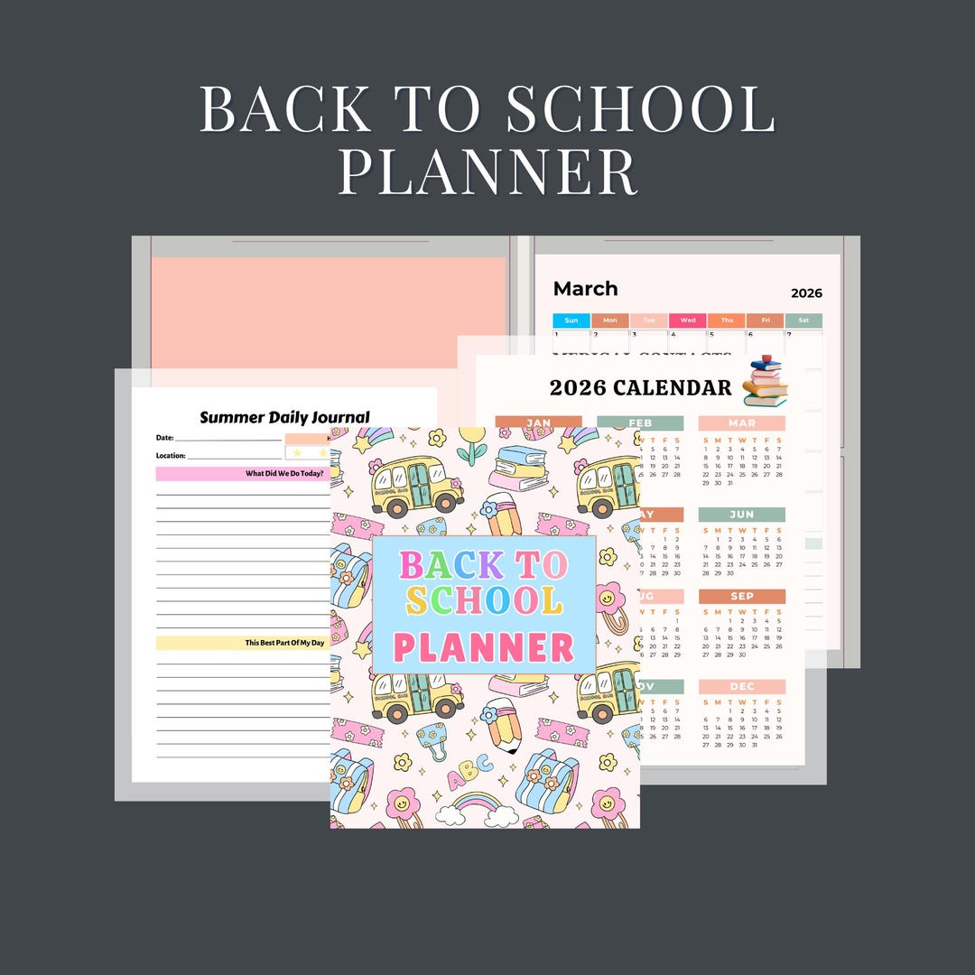 Back to School Planner Printable | Class Schedule, Homework Tracker ...