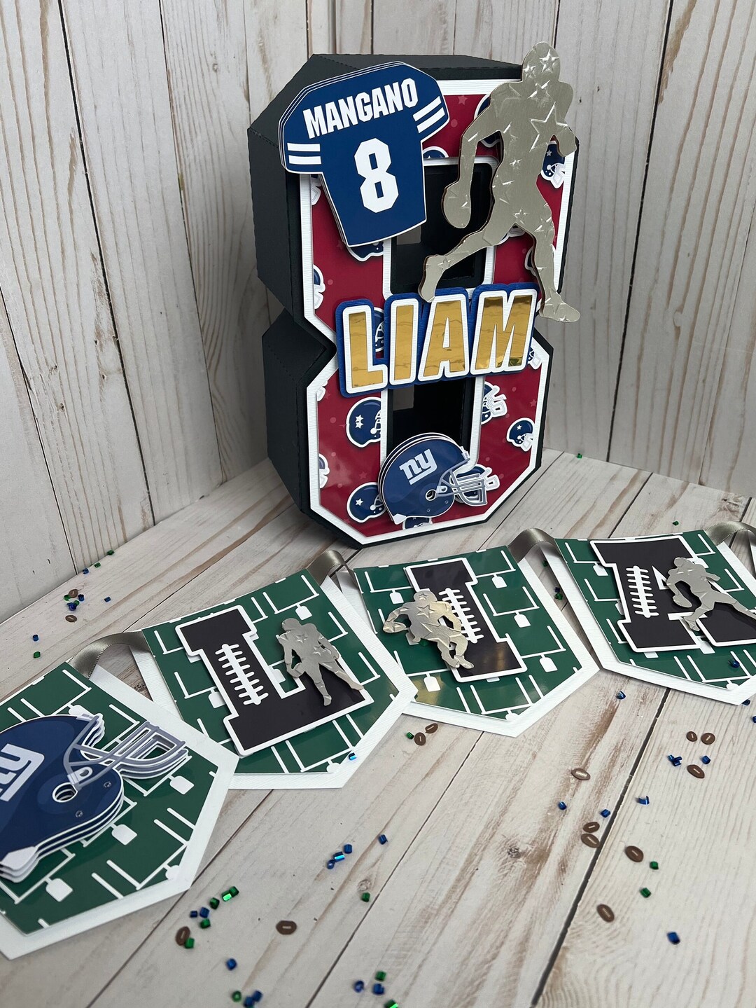 Name Football Banner Personalized Football Banner Football Party ...