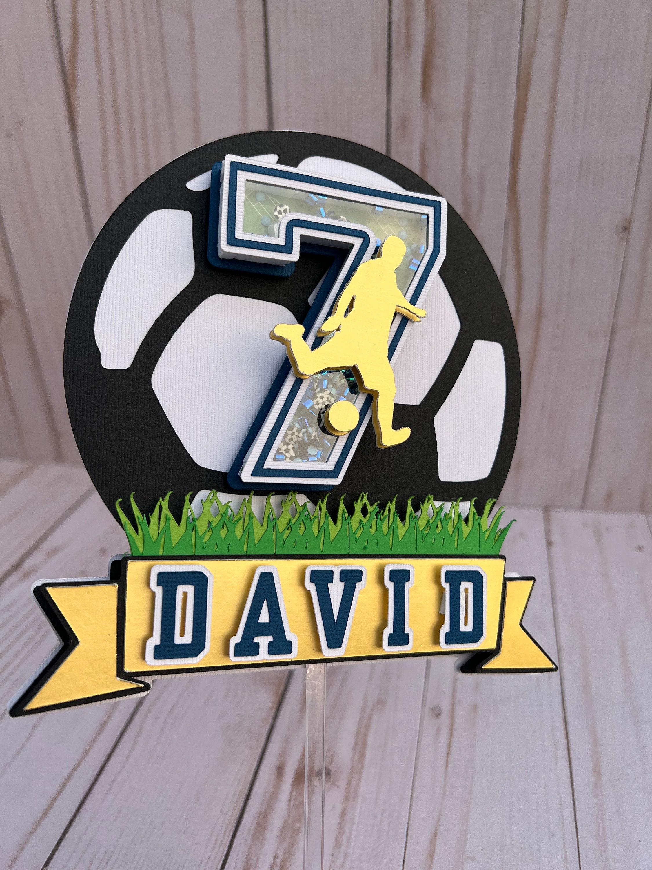 Soccer Shaker Cake Topper Fútbol Cake Topper Soccer Party - Etsy