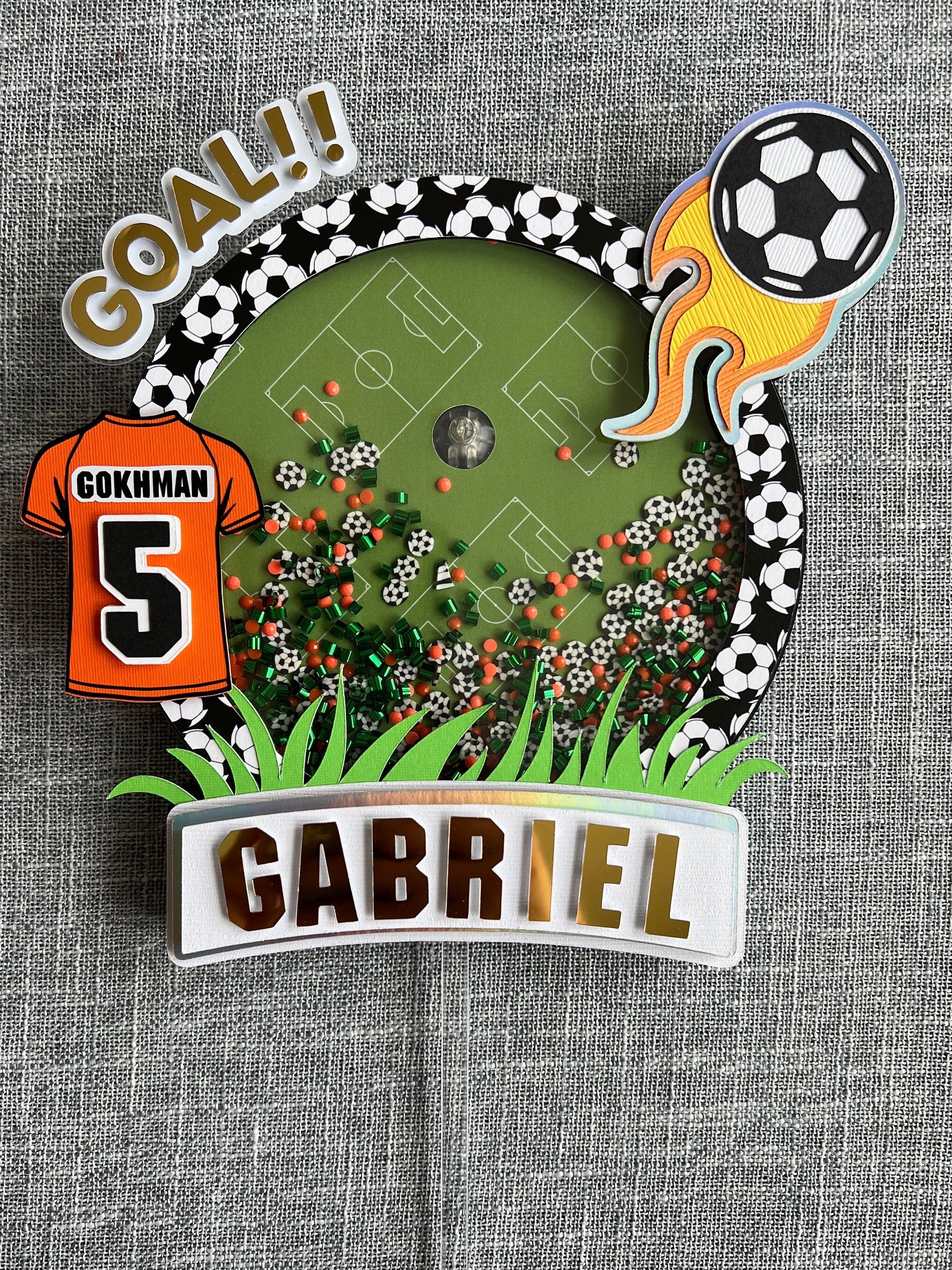 Soccer Cake Topper Soccer Birthday Theme Soccer Ball Personalized ...
