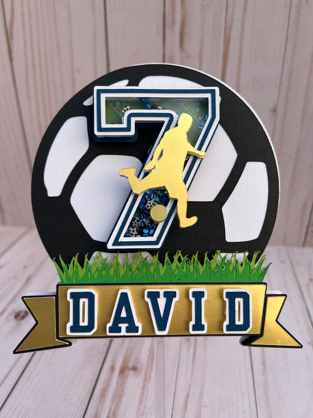 Soccer Shaker Cake Topper Fútbol Cake Topper Soccer Party - Etsy