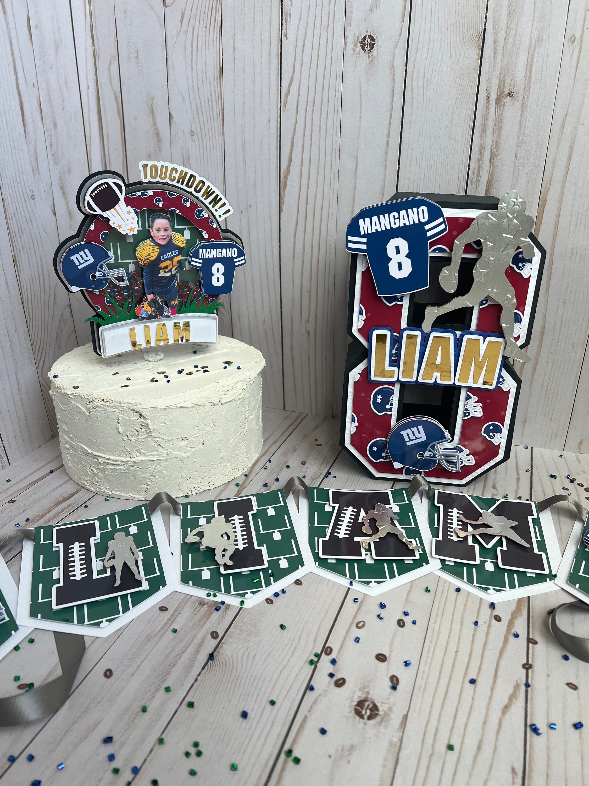 Football Cake Topper Personalized Football Cake Topper Football Party ...