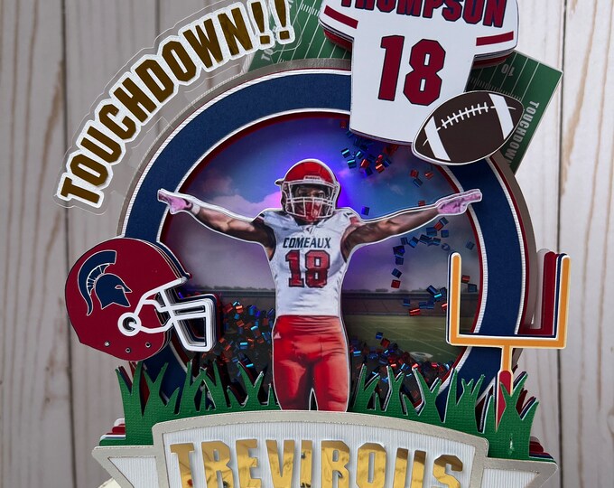 Personalized Football Cake Topper Football Cake Topper Football Party ...