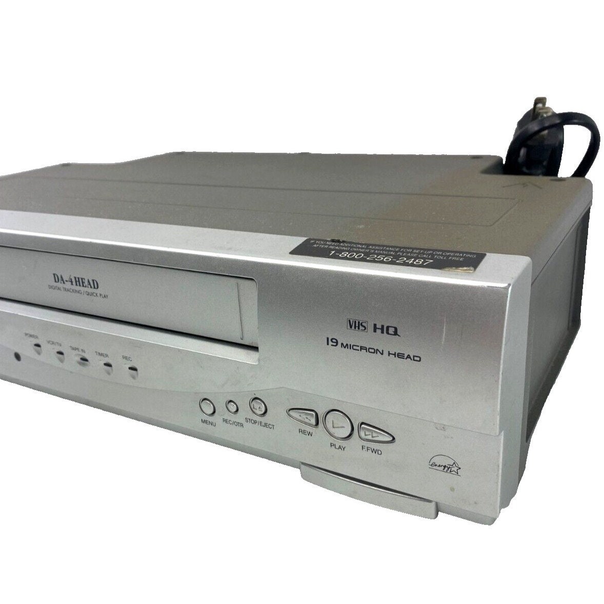 Emerson EWV403 VCR DA-4 Head Vhs Player Recorder AC Cord Blank Tape No ...