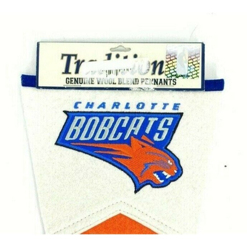 NBA Charlotte Bobcats Hornets Pennant Team Logo Wool Mini Basketball ...
