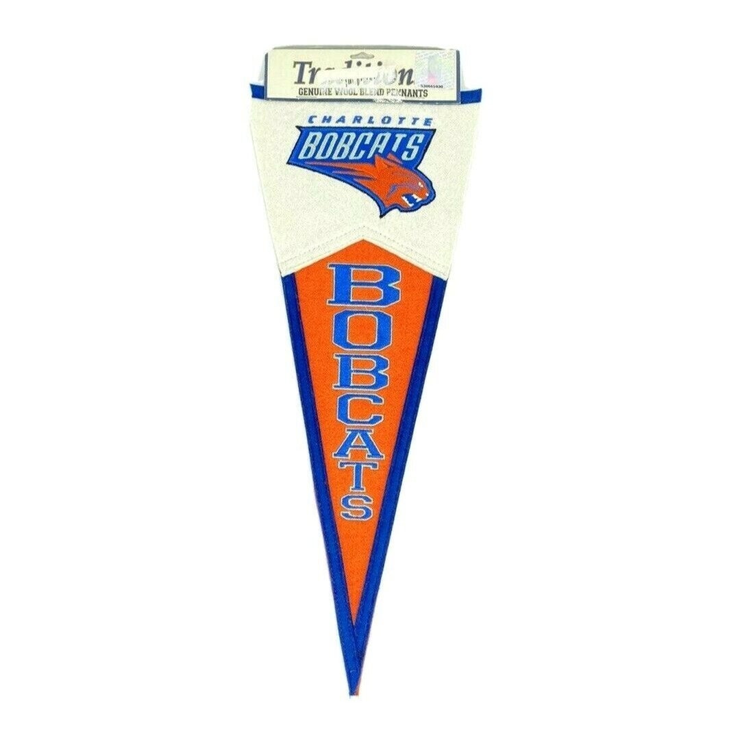 NBA Charlotte Bobcats Hornets Pennant Team Logo Wool Mini Basketball ...
