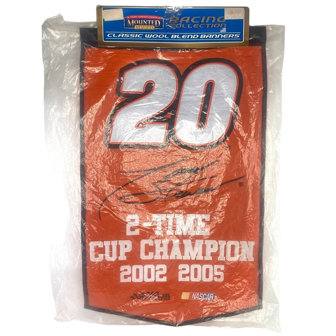 NASCAR Tony Stewart Banner Pennant 22x36 Wool Blend Racing Mounted ...
