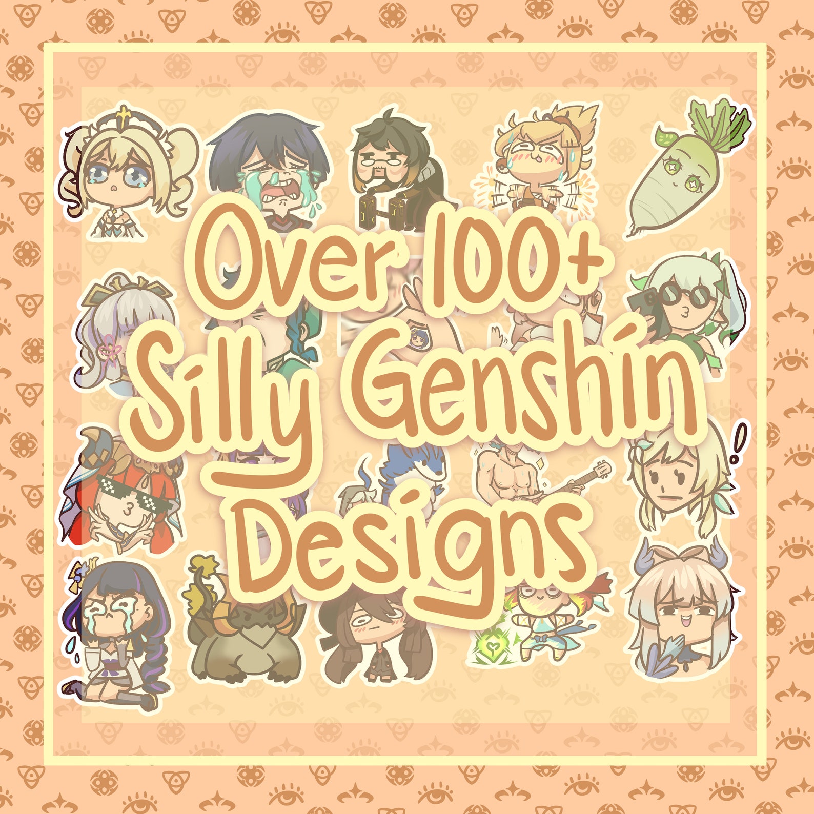 Silly Genshin Wisher Sticker Pack gacha - Etsy