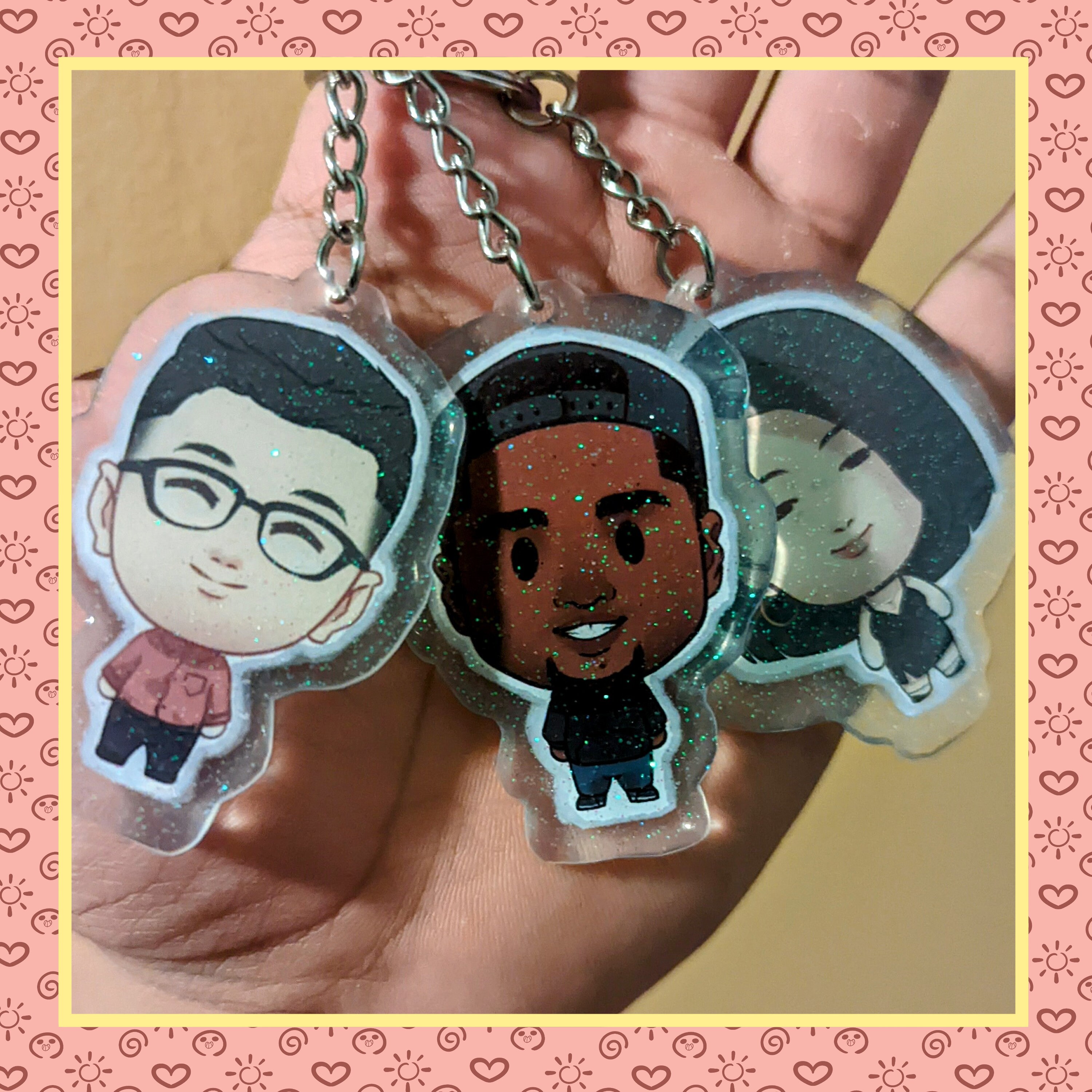 Custom Chibab Faux Acrylic Keychain double Sided Epoxy Resin Domed - Etsy