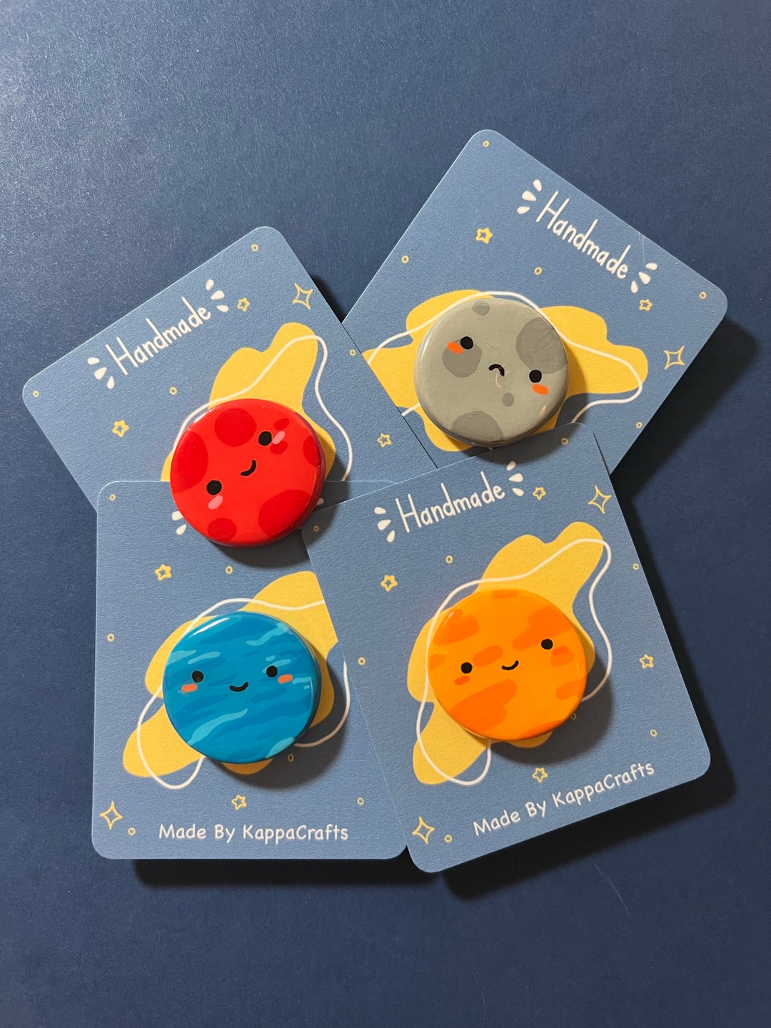 Handmade Planet Clay Pins Cute Space - Etsy