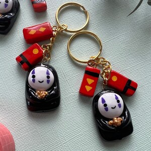 Cute Handmade Studio Ghibli No-face Clay Keychain - Etsy