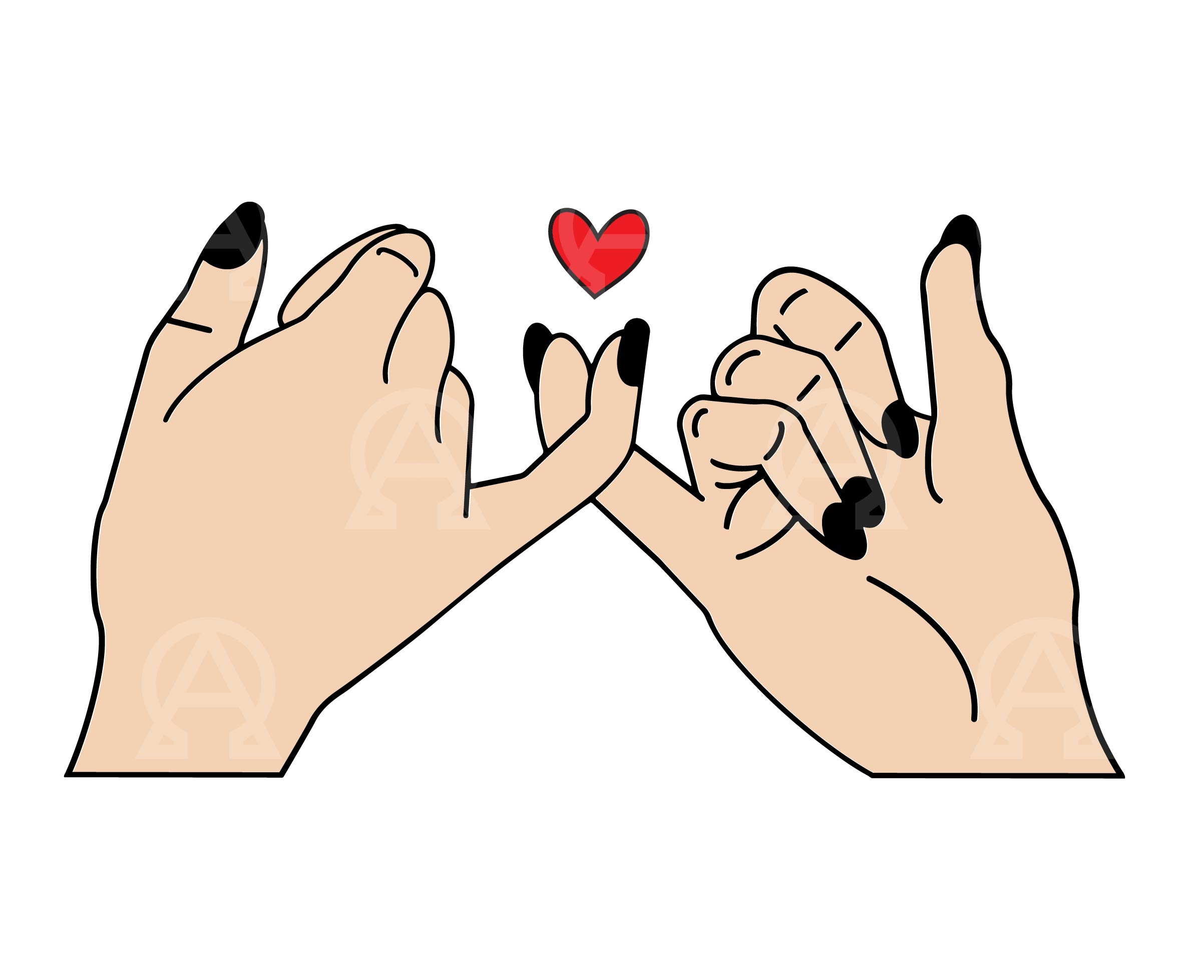 Pinky Promise Svg, Pinky Promise Cut File, Friendship Svg, Couple Hands Svg, Wedding, Best ...