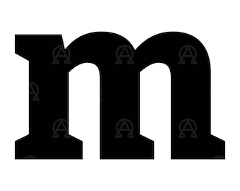 Stencil Lowercase M - Etsy