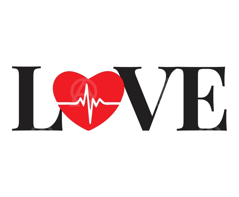 Heartbeat Svg, Heartbeat Cut File, Heartbeat Love Svg, Love Clipart ...
