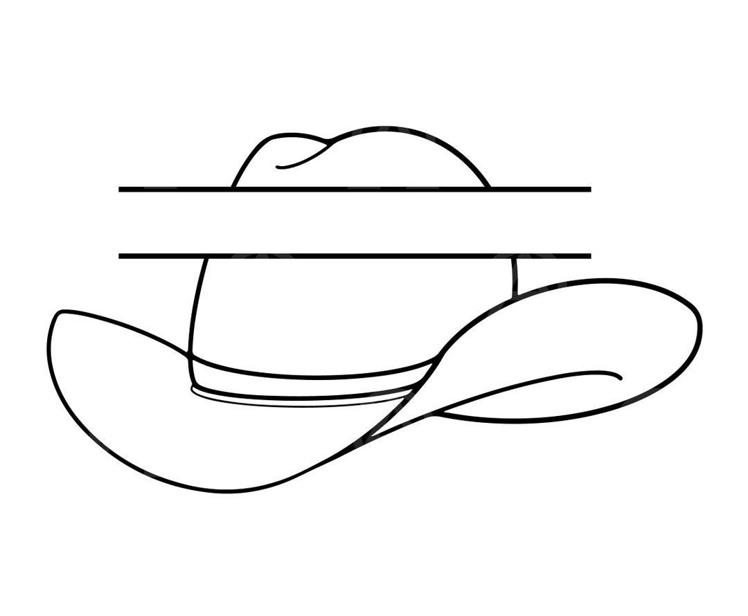 Cowboy Hat Monogram Svg, Cowboy Hat Monogram Cut File, Cowboy Png ...