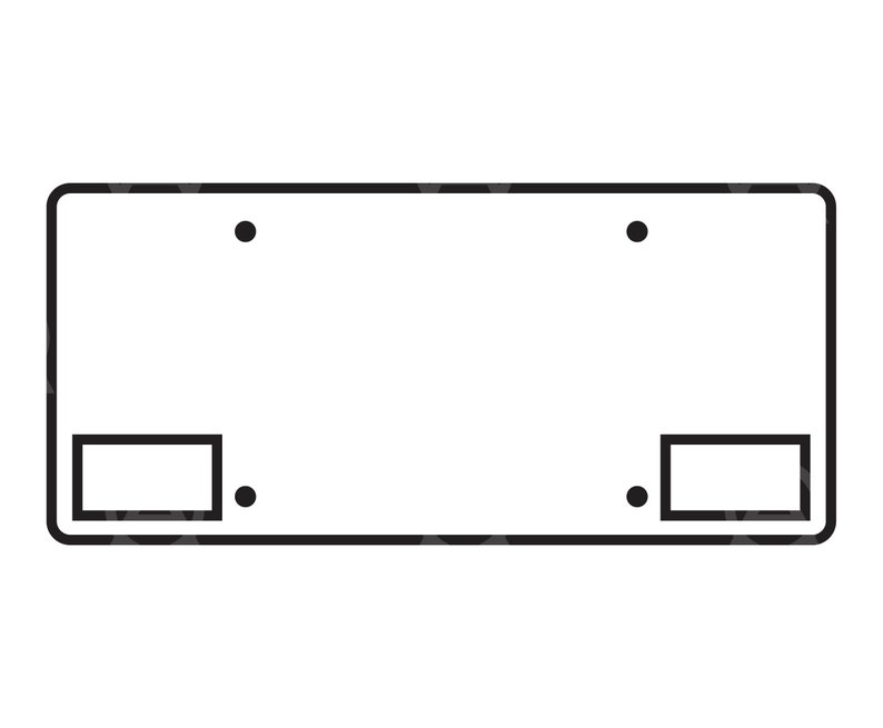 Blank License Plate Svg, Blank License Plate Cut File, Car License ...