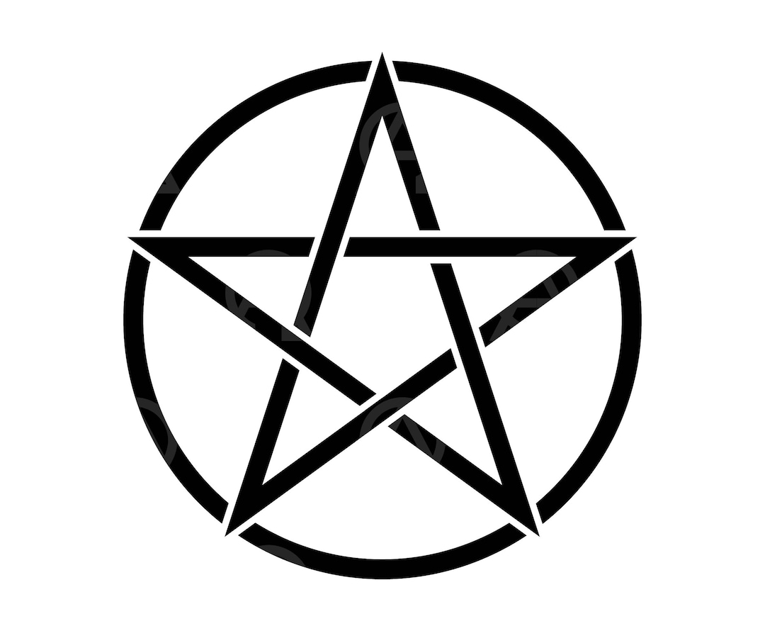 Pentagram Svg, Pentagram Silhouette, Pentagram Cut File, Pentacle Svg, Pagan Svg, Wicca Svg ...