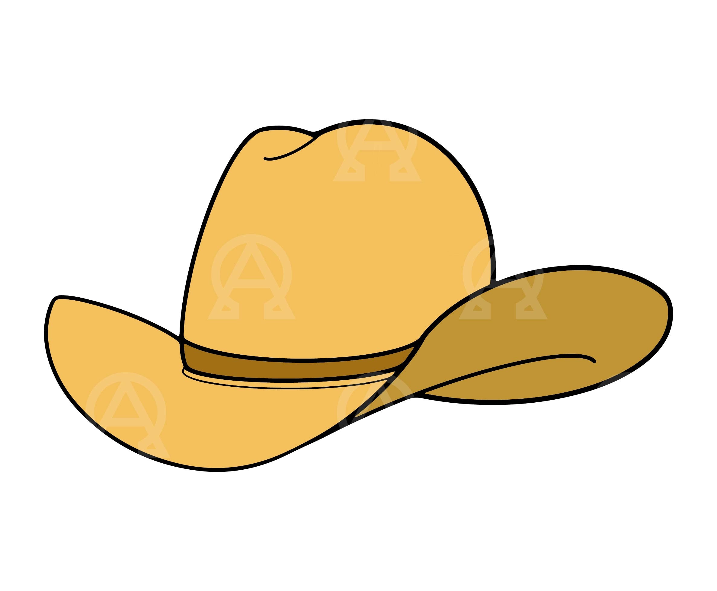 Cowboy Hat Svg, Cowboy Cut File, Cowgirl Svg, Cowboy Vector Clipart ...