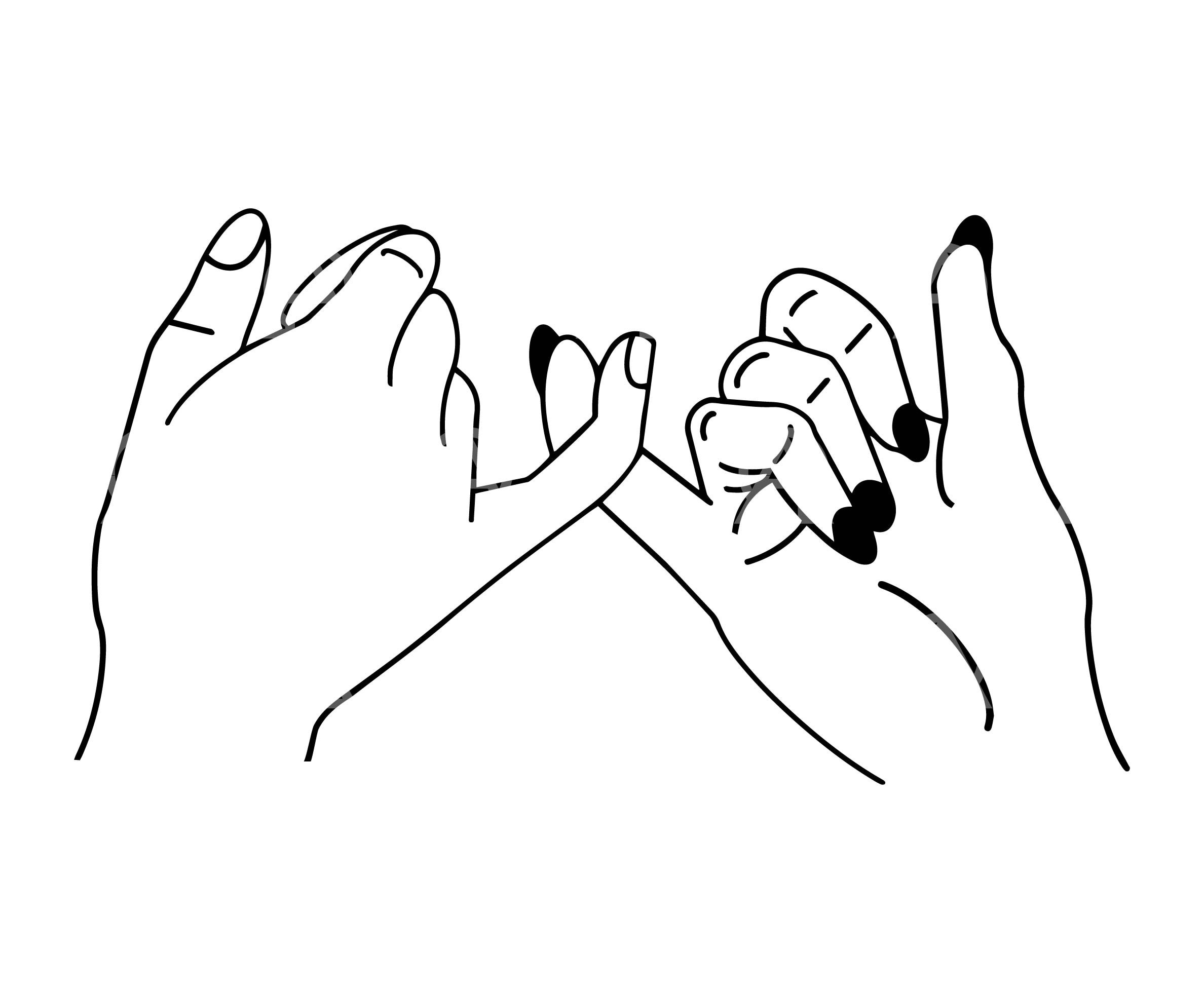 Pinky Promise Svg, Couple Hands Svg, Pinky Promise Cut File, Friendship ...