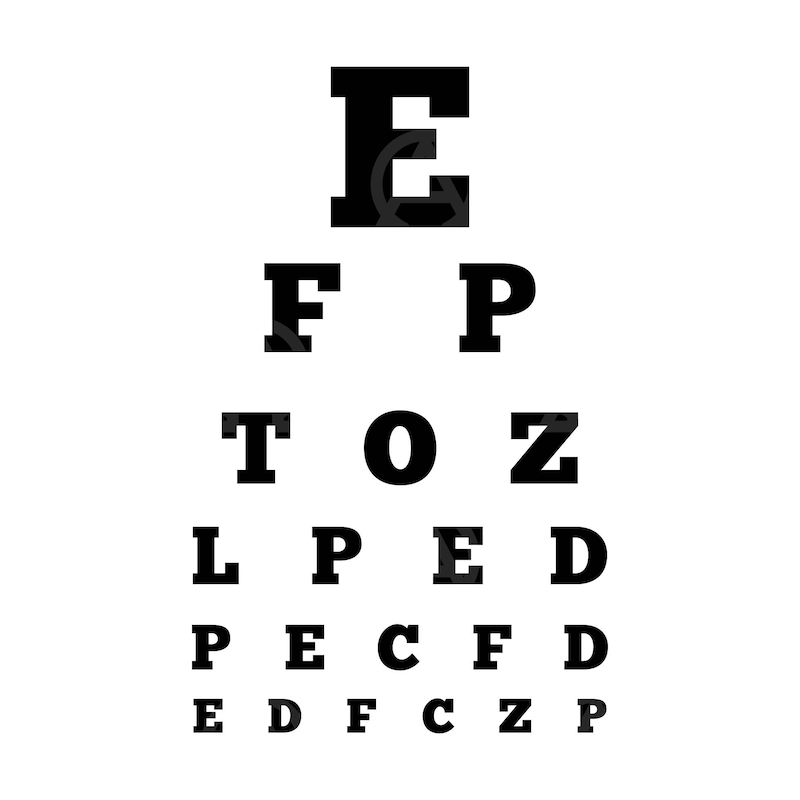 Printable Eye Chart Art - Etsy