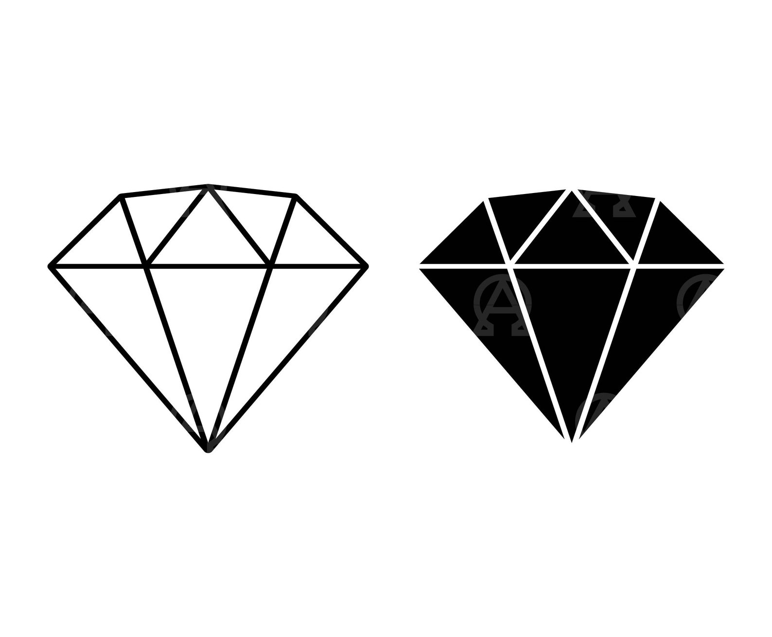 Diamond Svg, Diamond Cut File, Jewelry Svg, Crystal Svg, Sapphire Svg ...