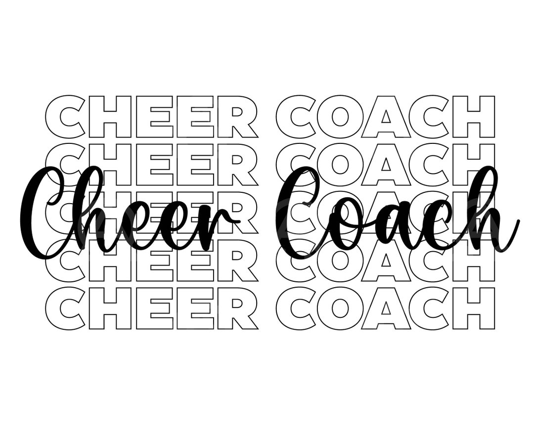 Cheer Coach Svg, PNG, PDF, Cheerleader Png, Cheer Team Svg, Cheer Coach ...