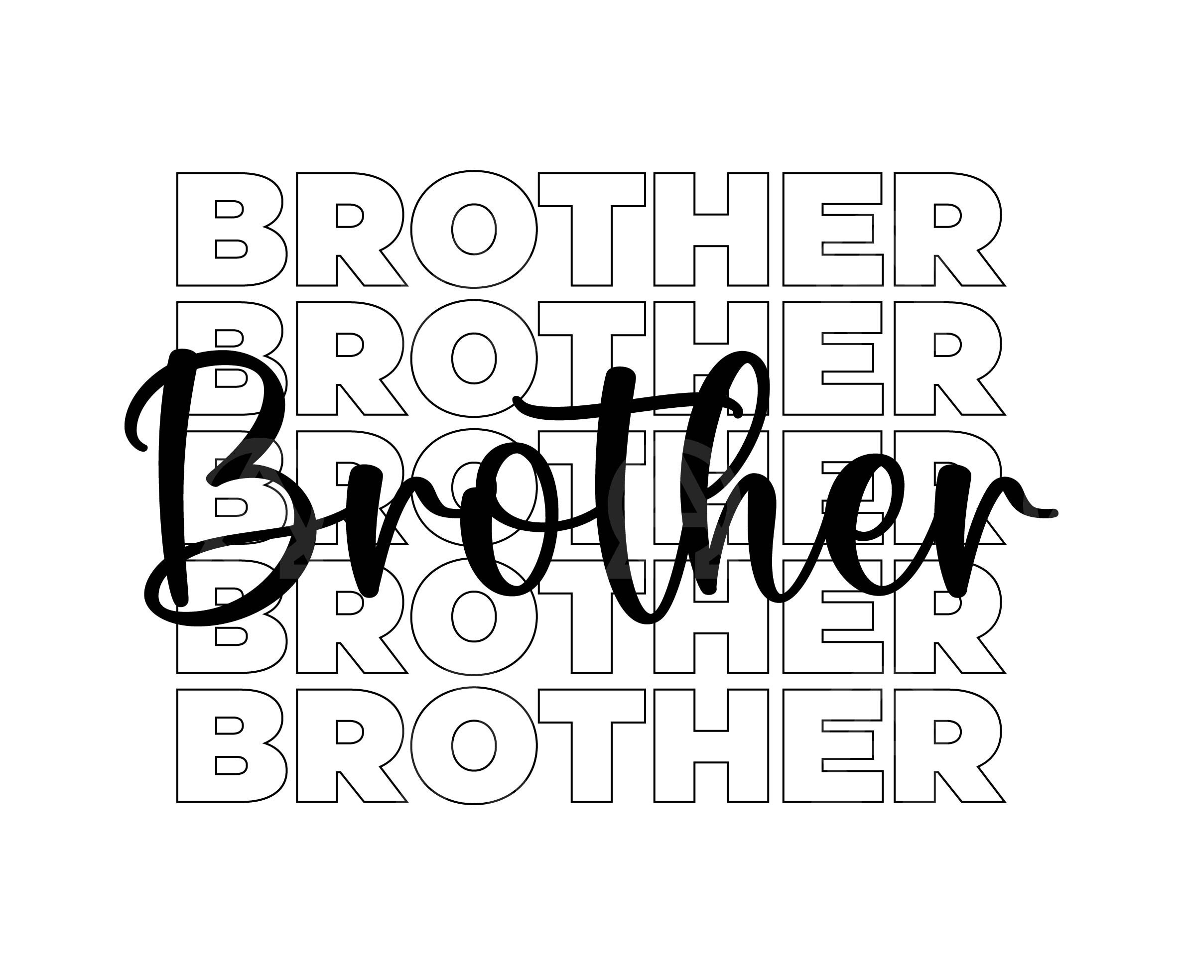 Brother Svg, PNG, PDF, Brother Shirt Svg, Big Brother Svg, Big Bro Svg ...