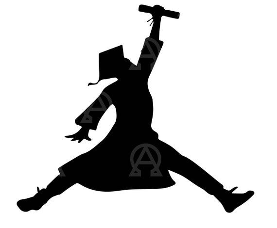 Graduation Jumping Silhouette